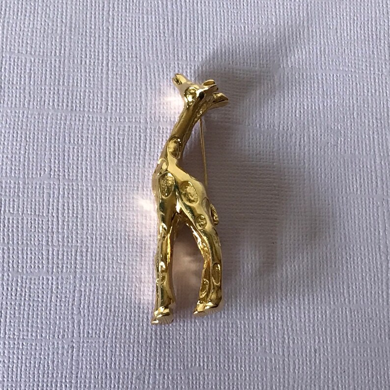 Vintage Giraffe Pin Signed Giraffe Pin Gold Giraffe Pin | Etsy