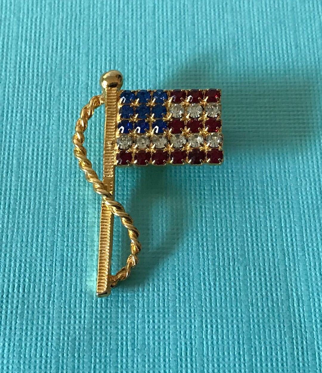 Vintage American Flag Brooch, USA Pin, Patriotic Pin, Independence Day ...