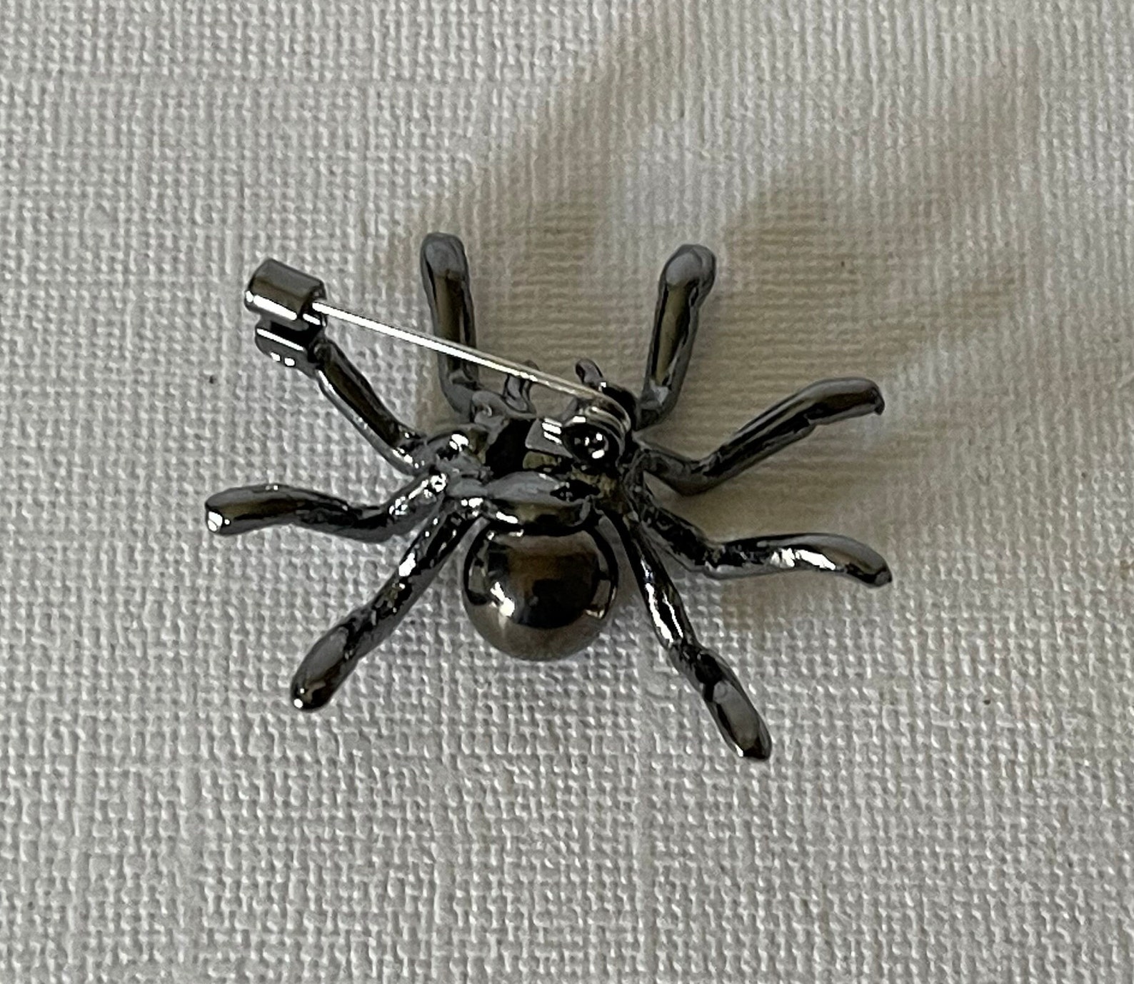 Black Rhinestone Spider Pin Halloween Spider Pin Spider - Etsy