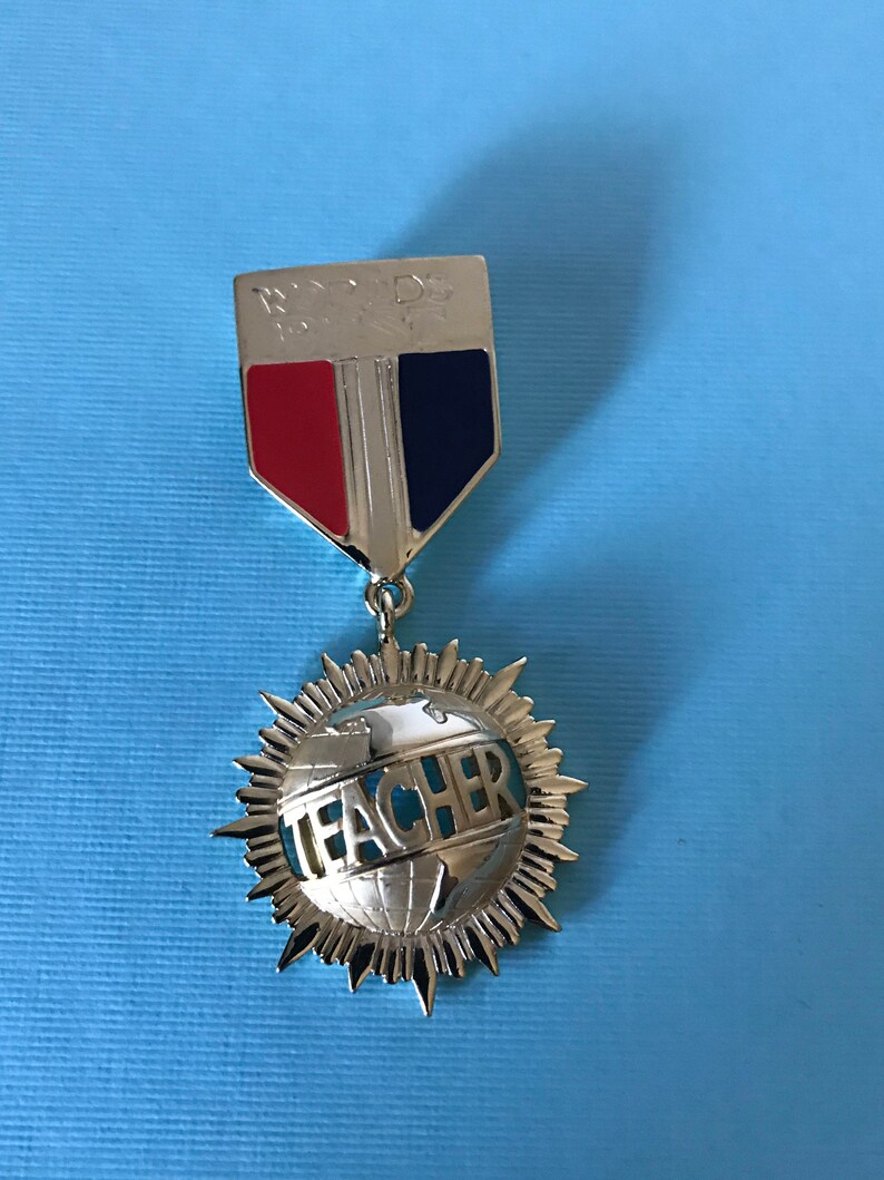 Vintage Worlds Best Teacher Pin Worlds Best Teacher Pin Gold | Etsy