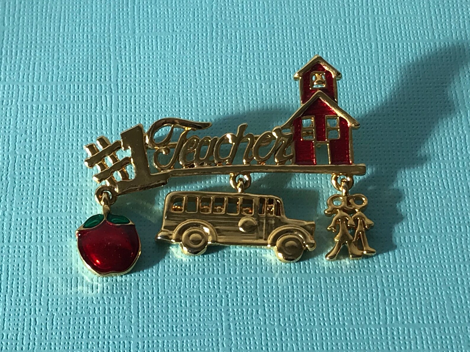 Vintage 1 Teacher Pin Gifts for Teachers Teacher Brooch | Etsy