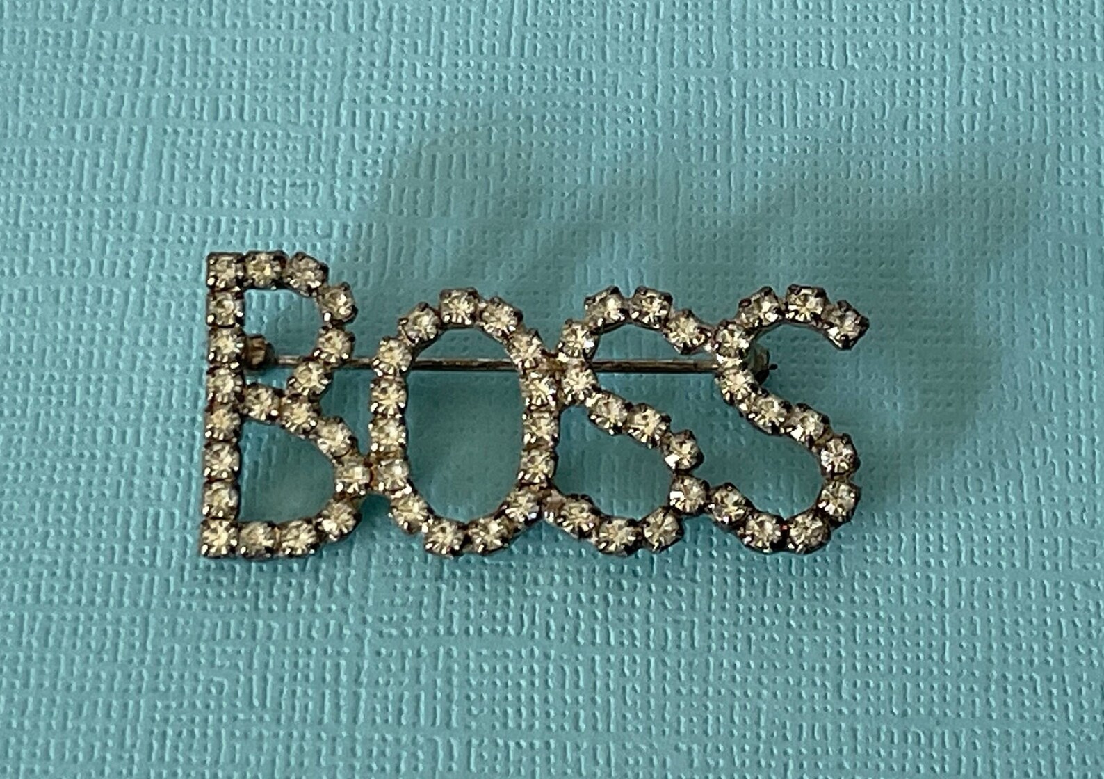 Vintage Rhinestone Boss Brooch Boss Pin Manager Pin - Etsy