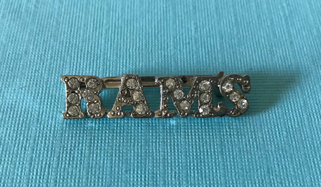 Vintage Rams Brooch, Rhinestone Rams Brooch, Rams Jewelry, Rams Pin ...