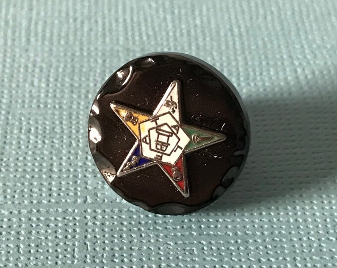 Vintage Order of the Eastern Star Tie Tack, Handmade From Anthracite ...