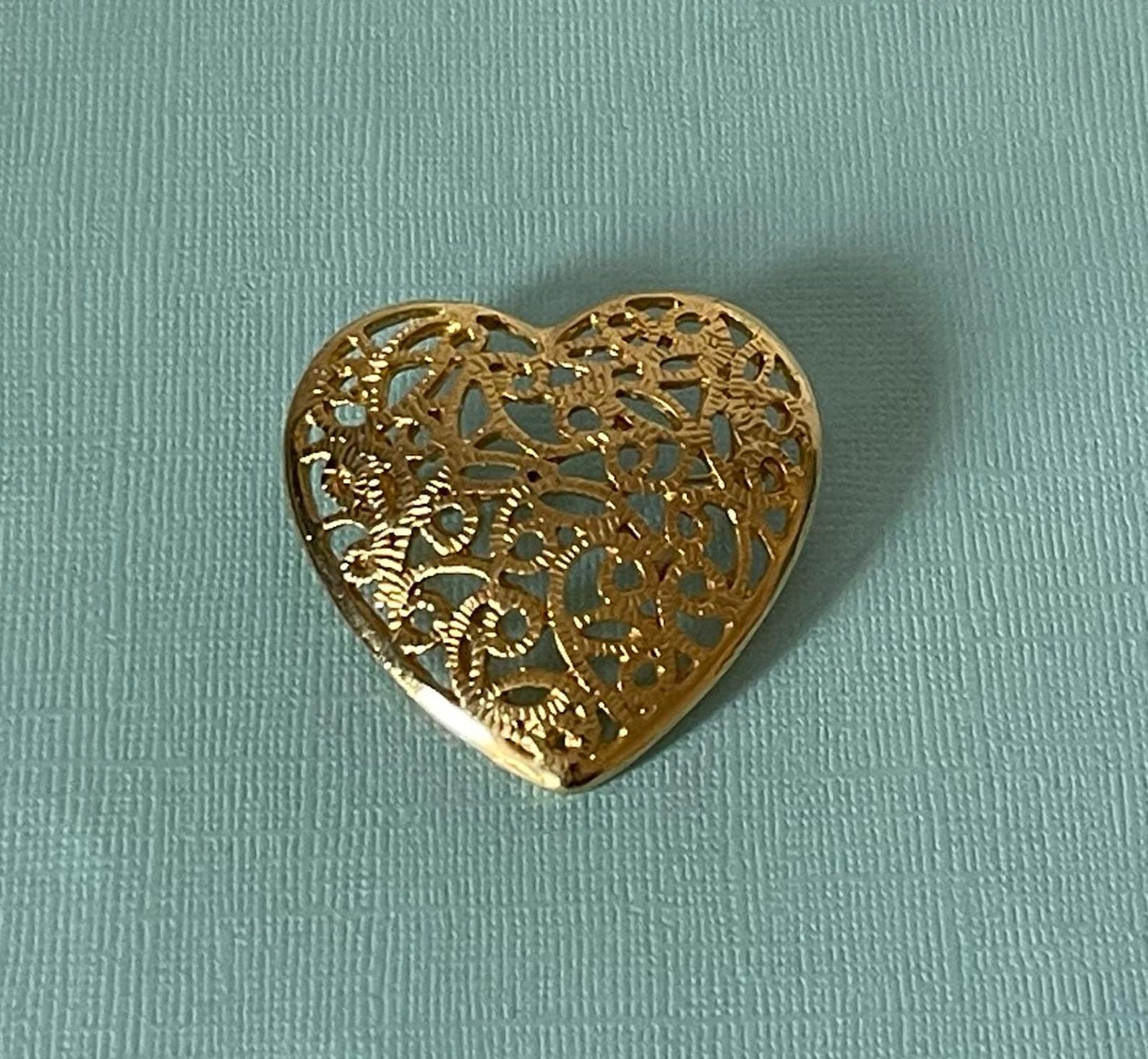 Vintage Heart Brooch, Gold Heart Pin, Valentine's Heart, Heart Jewelry ...