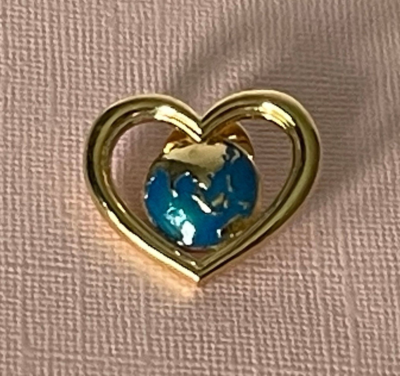 Vintage Earth Pin Earth Brooch Mother Earth Pin World Pin - Etsy