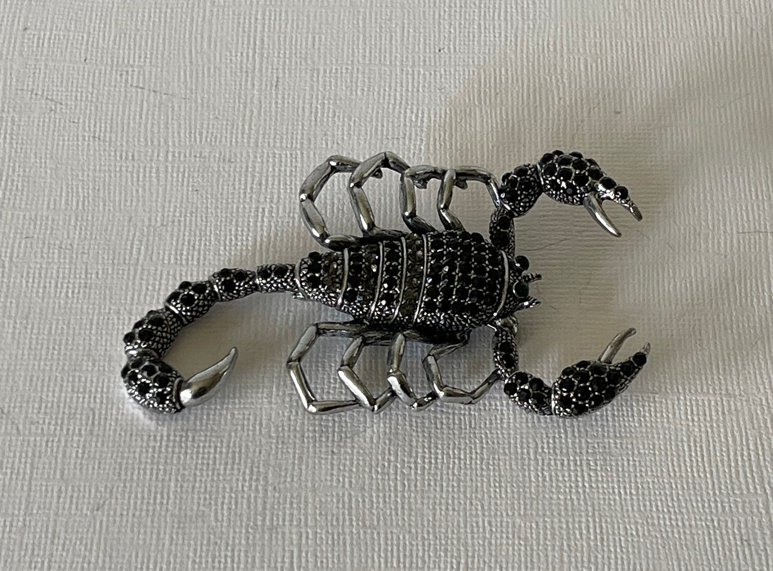 Rhinstone Scorpion Pin, Scorpion Pendant, Large Scorpion Brooch ...