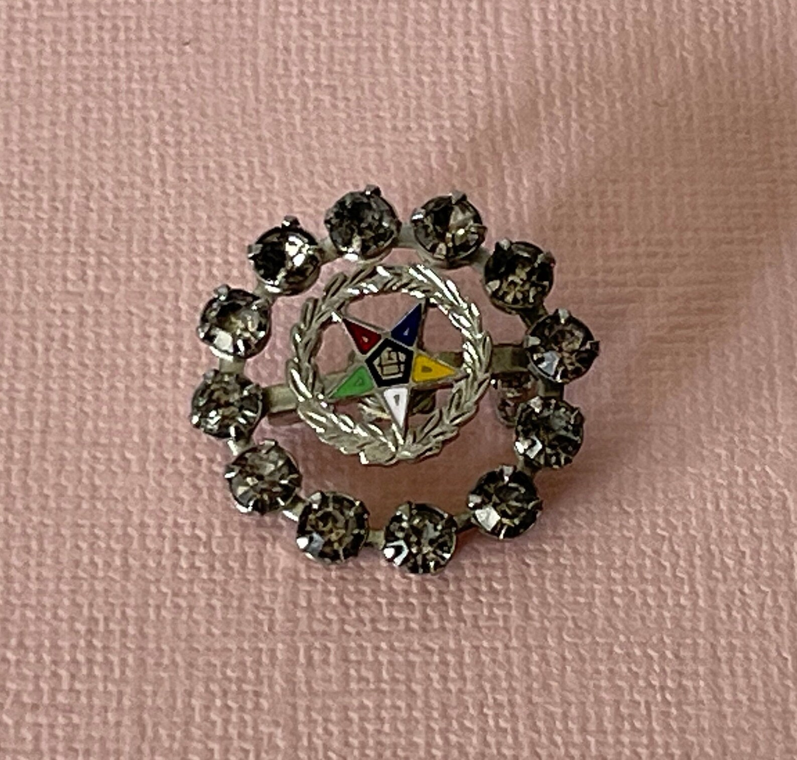 Vintage Rhinestone Order of the Eastern Star Pin OES Brooch - Etsy