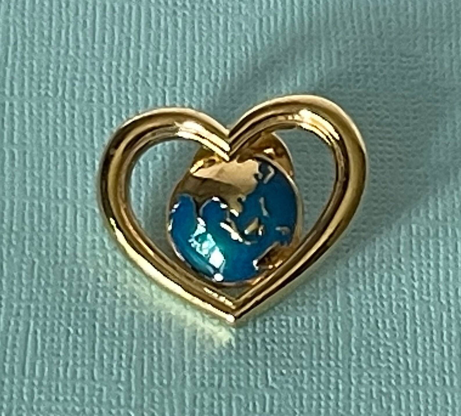 Vintage Earth Pin Earth Brooch Mother Earth Pin World Pin - Etsy