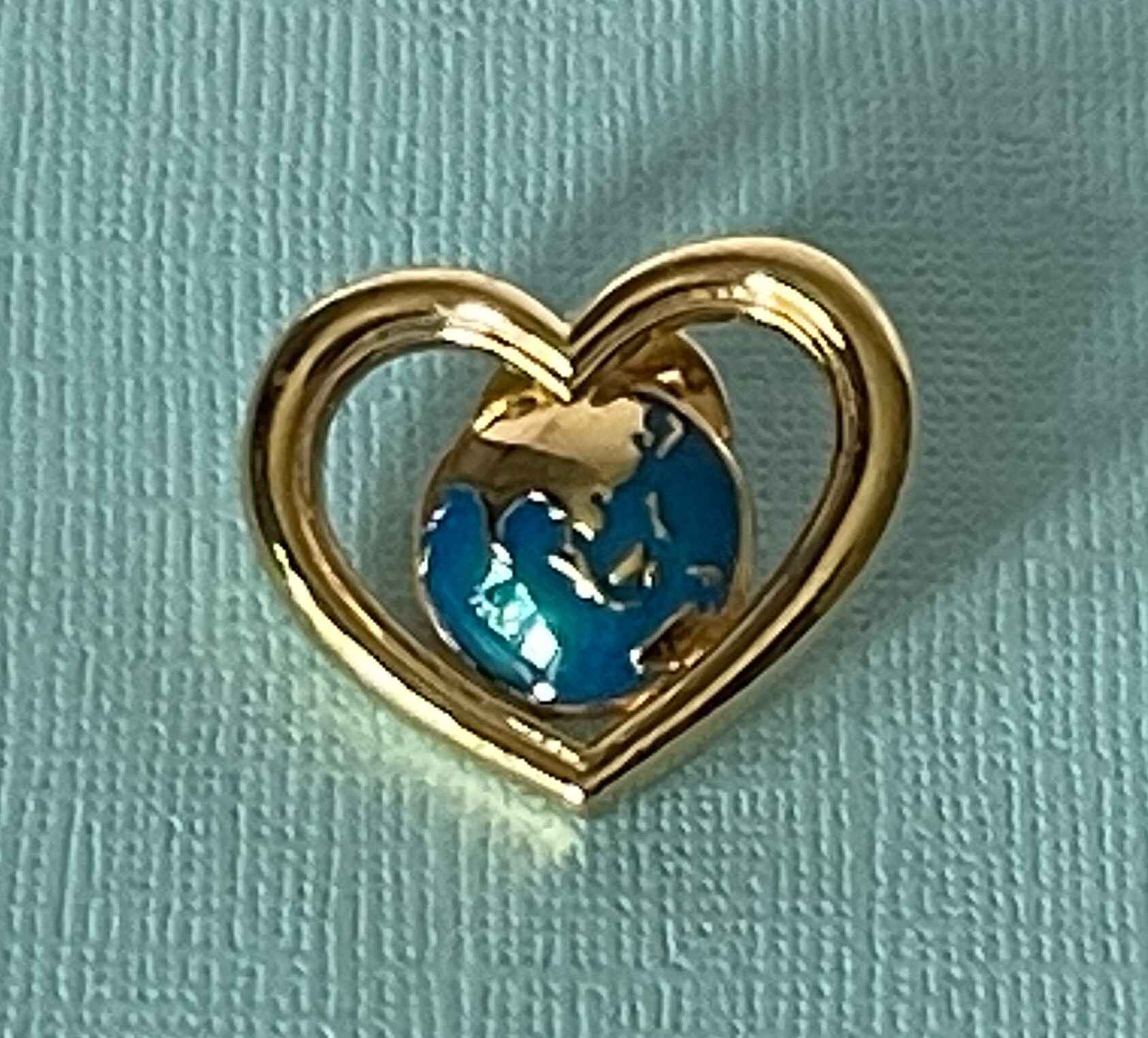 Vintage Earth Pin Earth Brooch Mother Earth Pin World Pin - Etsy