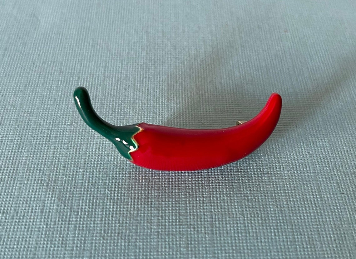 Enamel Chili Pepper Pin Pepper Brooch Red Pepper Pin Chili - Etsy