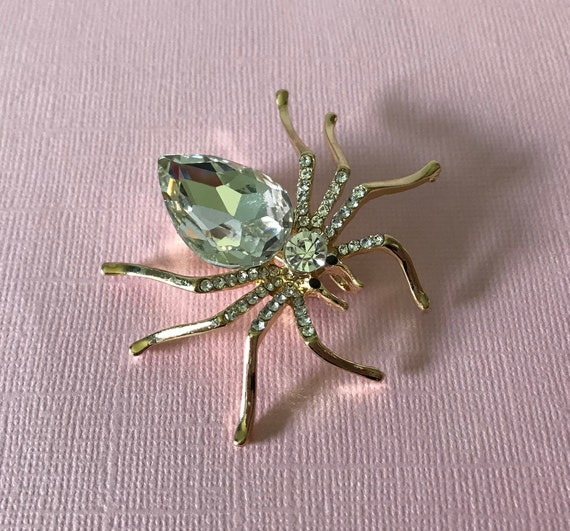 Rhinestone spider pin rhinestone spider brooch bug pin | Etsy
