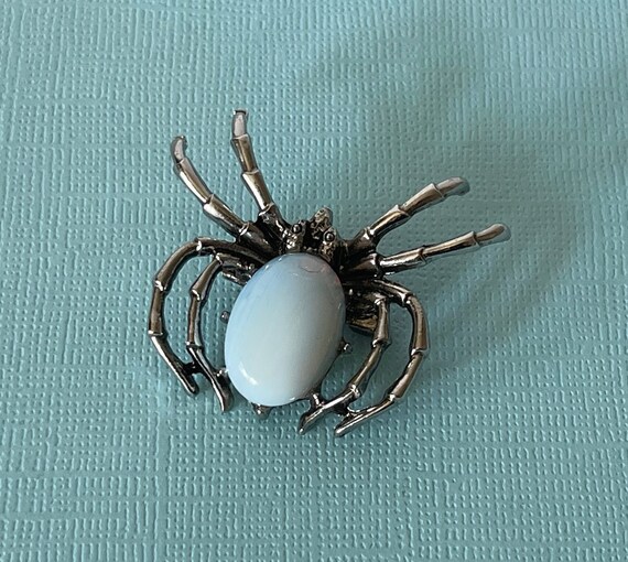 Opal stone spider brooch, tarantula spider pin, weddi… - Gem