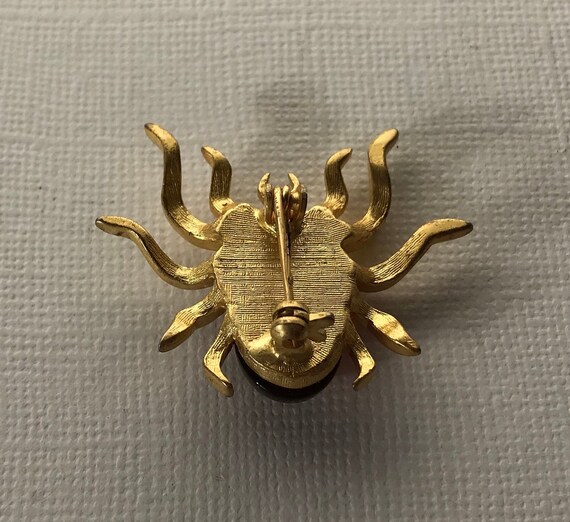 Vintage spider pin, gold spider pin, spider jewelry, … - Gem