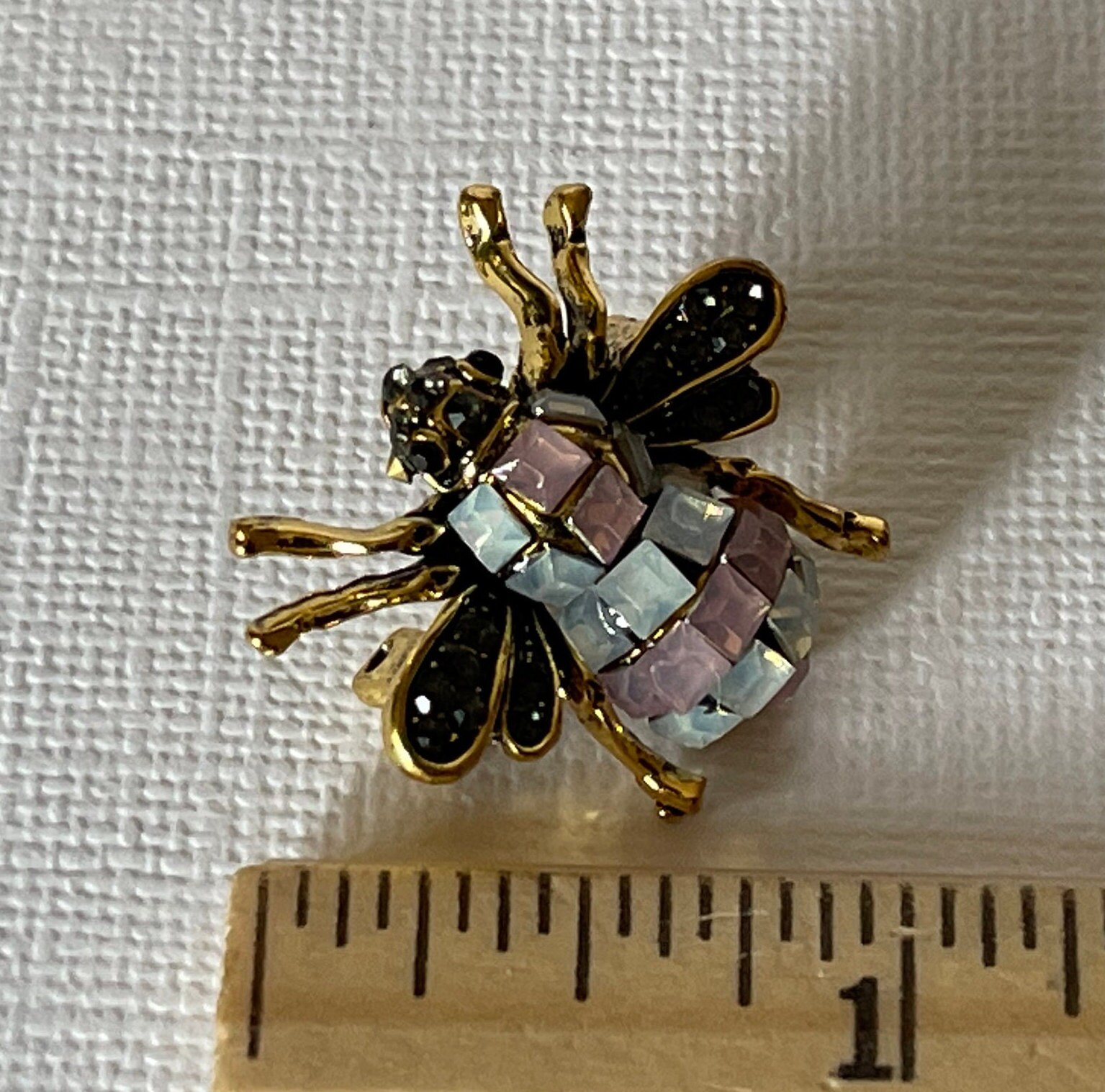 Rhinestone Bee Pin Blue and Purple Bee Pin Bumble Bee Pin - Etsy