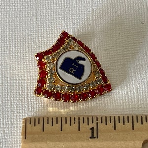 Vintage Rhinestone Rhode Island Pin, High End Rhode Island Pin, Rare ...