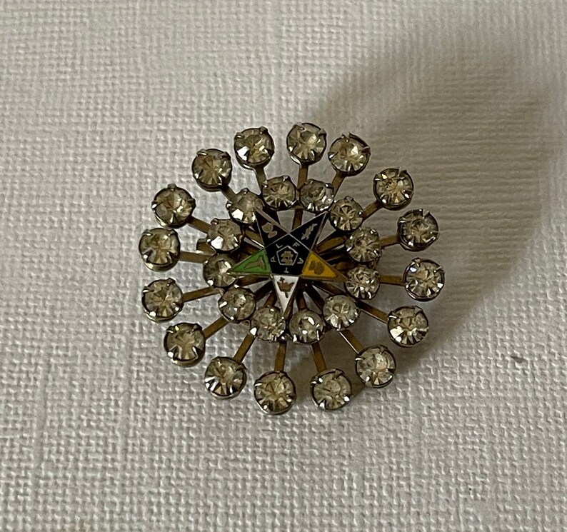 Vintage Order of the Eastern Star Rhinestone Brooch Eastern - Etsy
