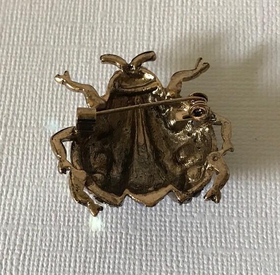 Rhinestone ladybug pin, aurora borealis rhinestone la… - Gem