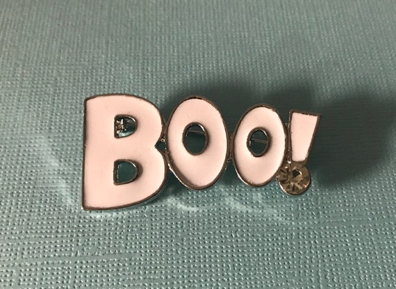 Hallowen Boo pin, boo pin, boo brooch, rhinestone boo… - Gem