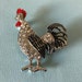 Rooster Brooch Vintage Rooster Pin Rhinestone Rooster Pin - Etsy