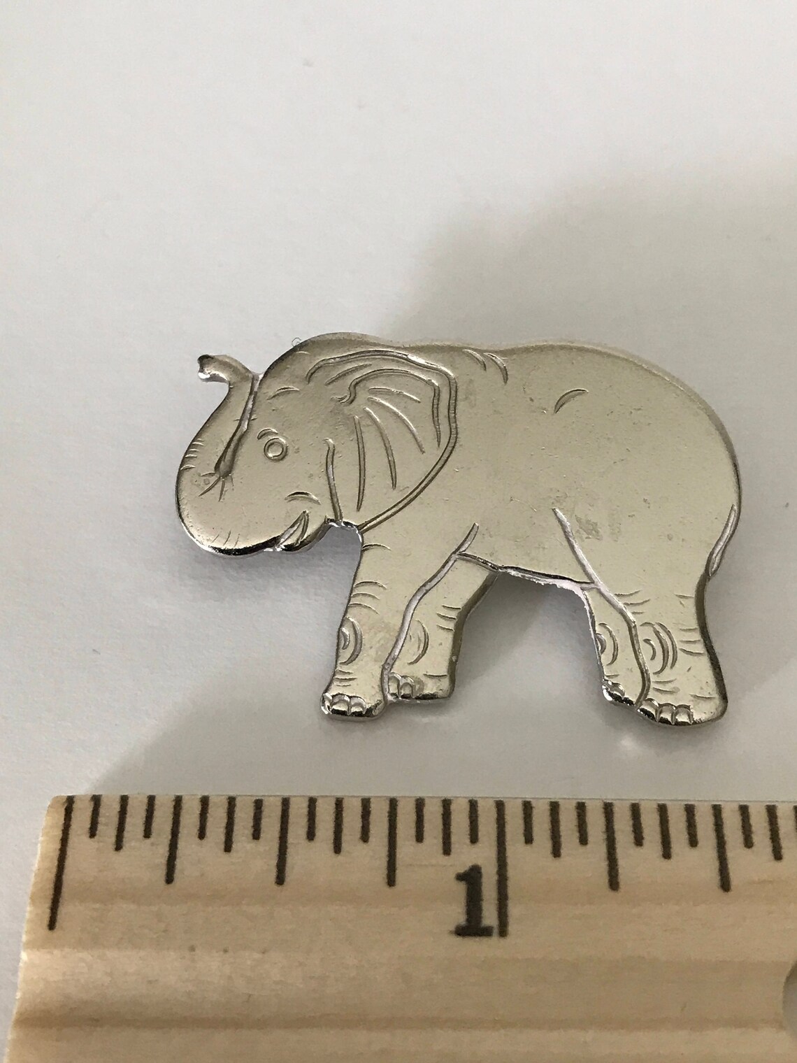Elephant Pin, Silver Tone Elephant Pin, Elephant Jewelry, India, Lucky ...