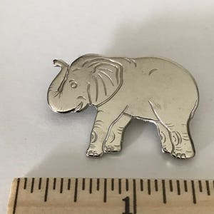 Elephant Pin, Silver Tone Elephant Pin, Elephant Jewelry, India, Lucky ...