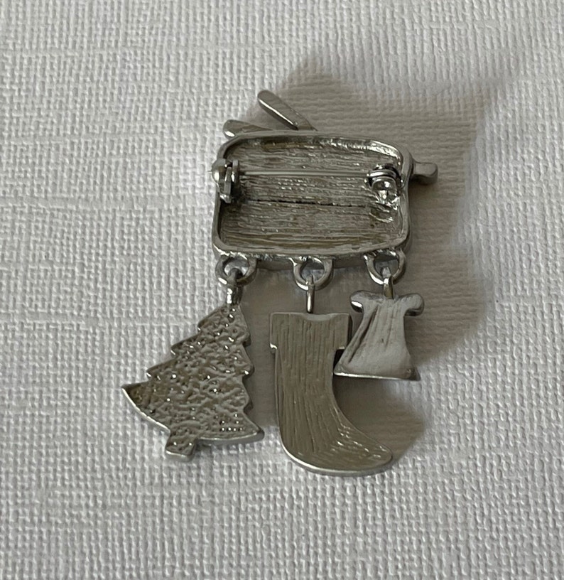 Vintage Christmas Pin, Drummer Boy Pin, Christmas Dangle Pin, Holiday ...
