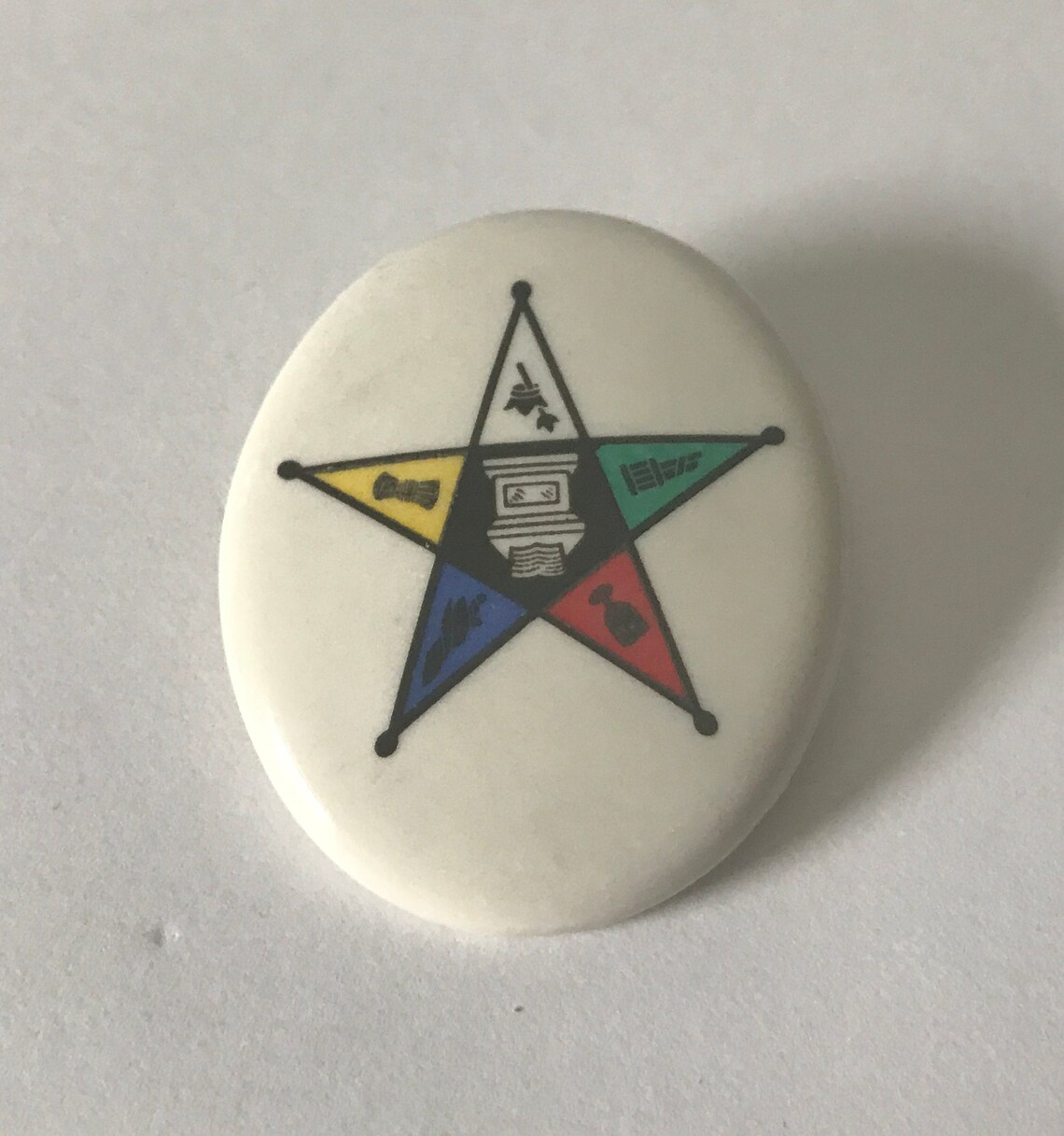 Vintage White Order of the Eastern Star Pin OES White Brooch | Etsy