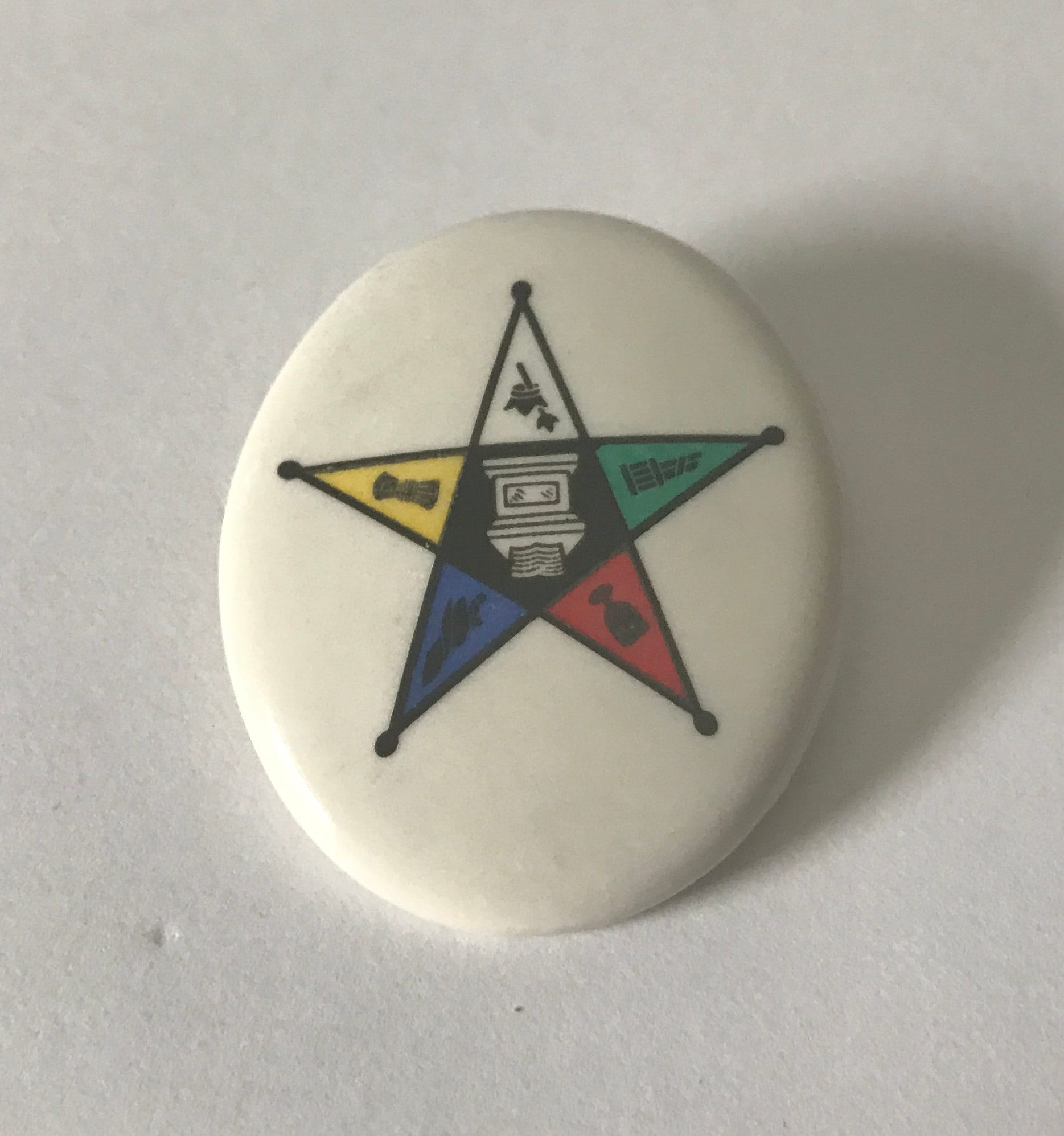 Vintage White Order of the Eastern Star Pin OES White Brooch | Etsy