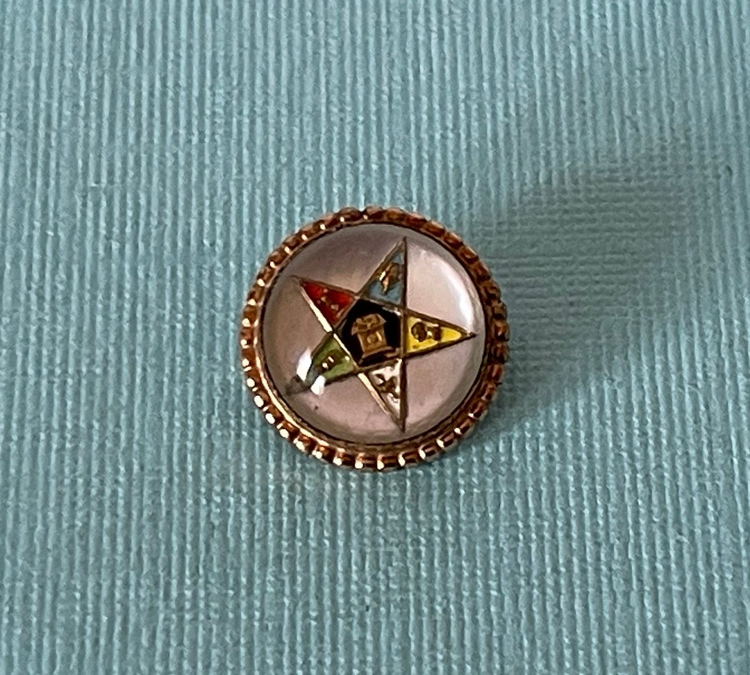 Vintage Eastern Star Brooch, Signed 1/20 12K GF Amco, Order of the ...