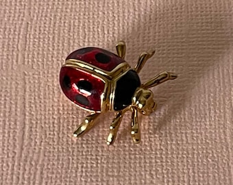 Vintage Original by Robert Red Enamel Lady Bug Insect on - Etsy