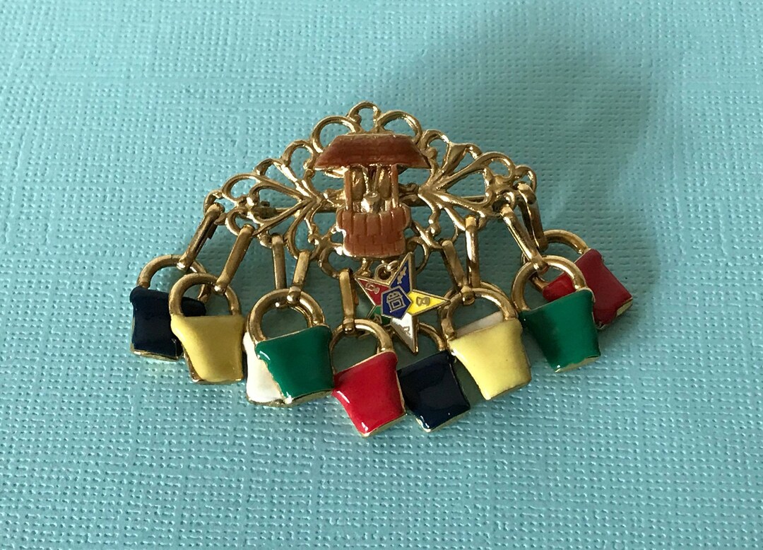 Vintage Order of the Eastern Star Dangle Brooch Eastern Star - Etsy