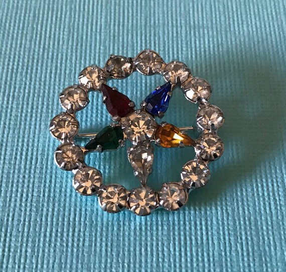 Vintage Order of the Eastern Star flower pin Eastern Star | Etsy