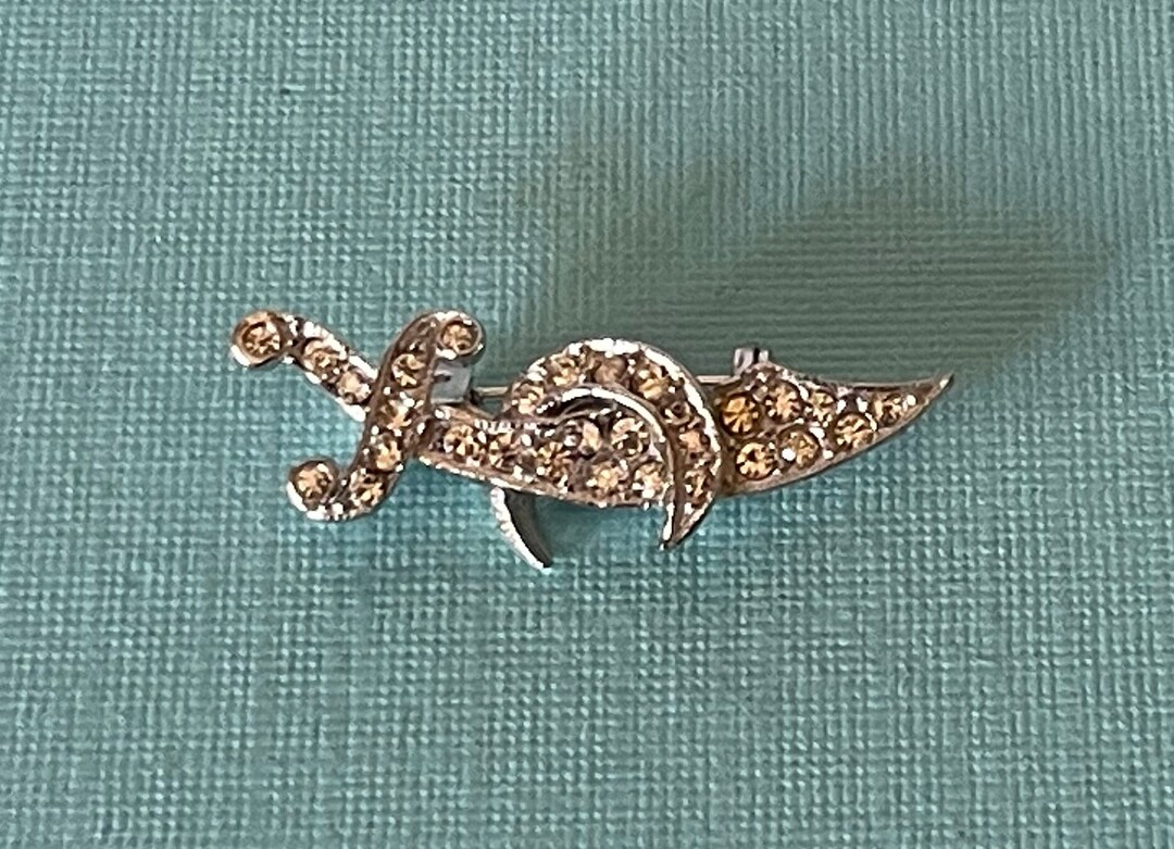 Shriner Scimitar Sword, Brooch, Shriner Brooch, Rhinestone Shriner ...