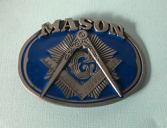 Vintage masonic belt buckle, mason belt buckle, Easte… - Gem