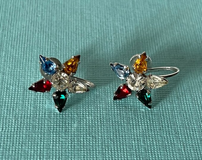 Vintage Order of the Eastern Star Earrings, Screw Back Earrings ...