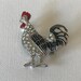 Rooster Brooch, Vintage Rooster Pin, Rhinestone Rooster Pin, Rooster ...