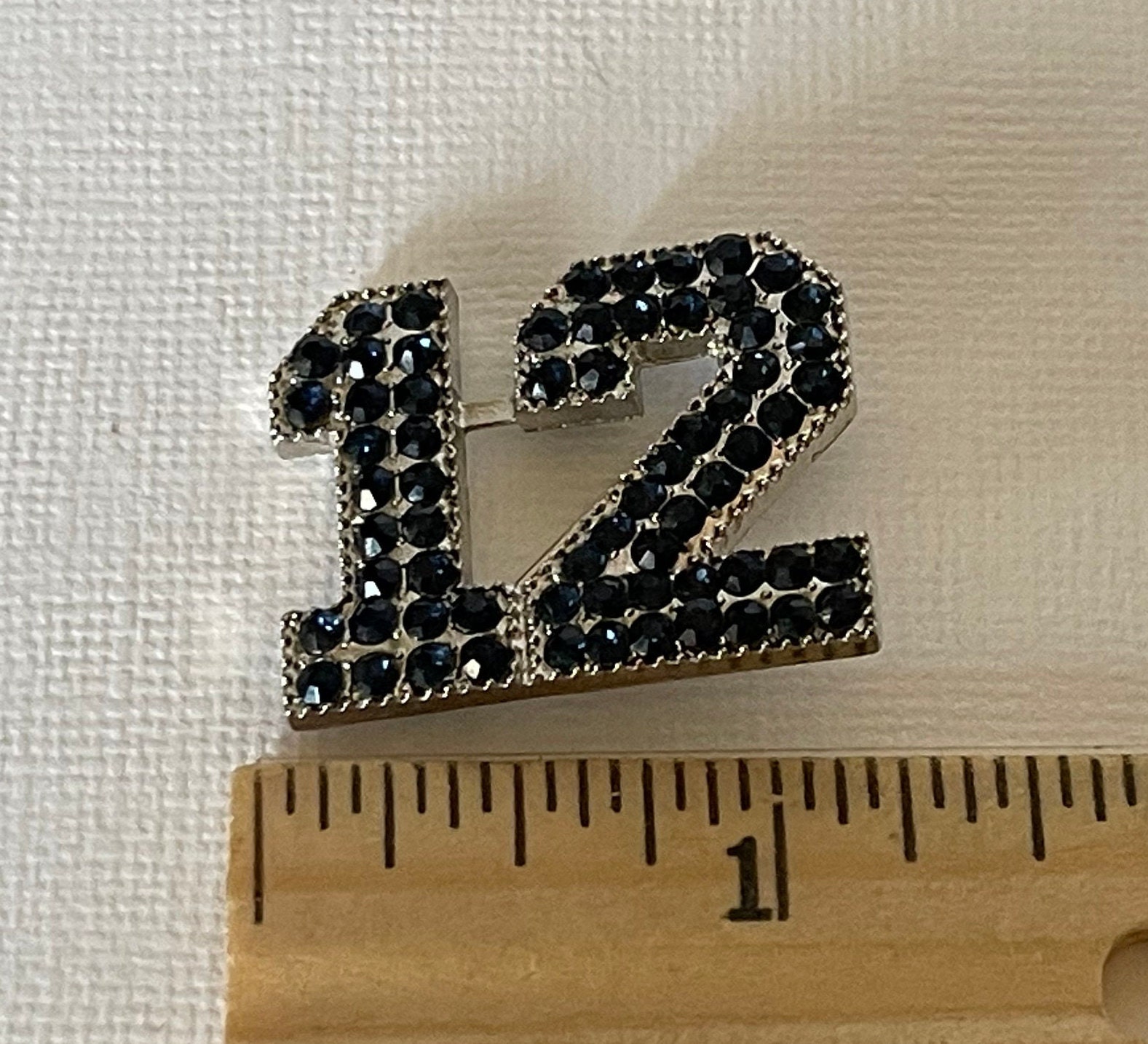 Rhinestone 12 Pin Number 12 Pin Number 12 Brooch Rhinestone - Etsy