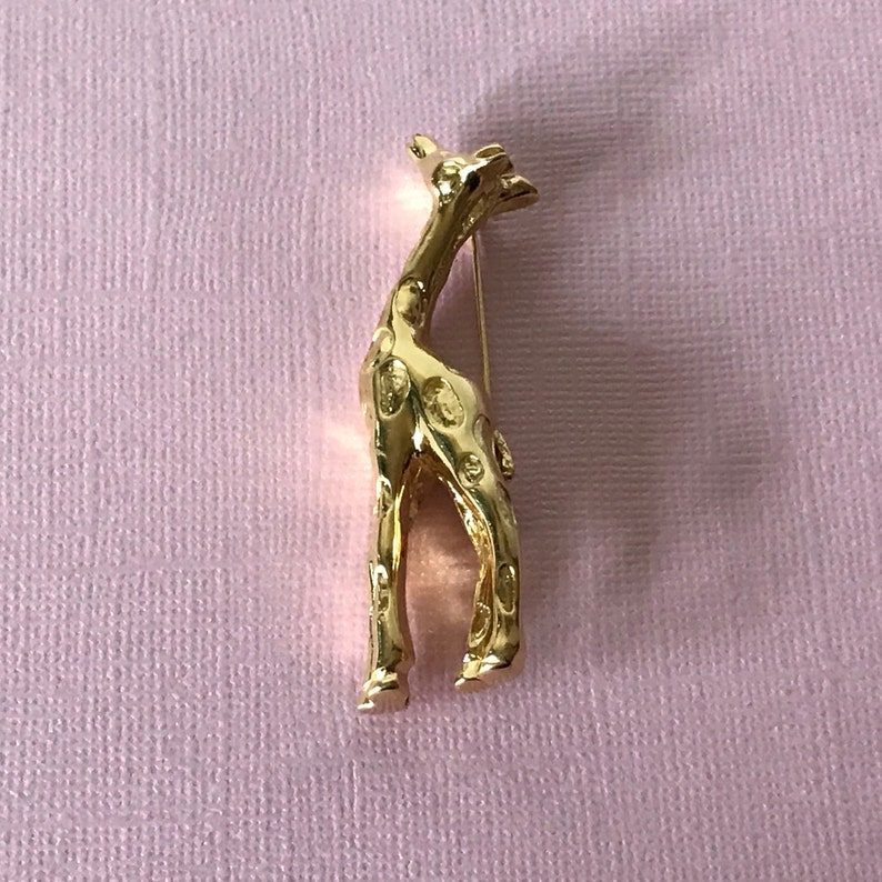 Vintage Giraffe Pin Signed Giraffe Pin Gold Giraffe Pin | Etsy
