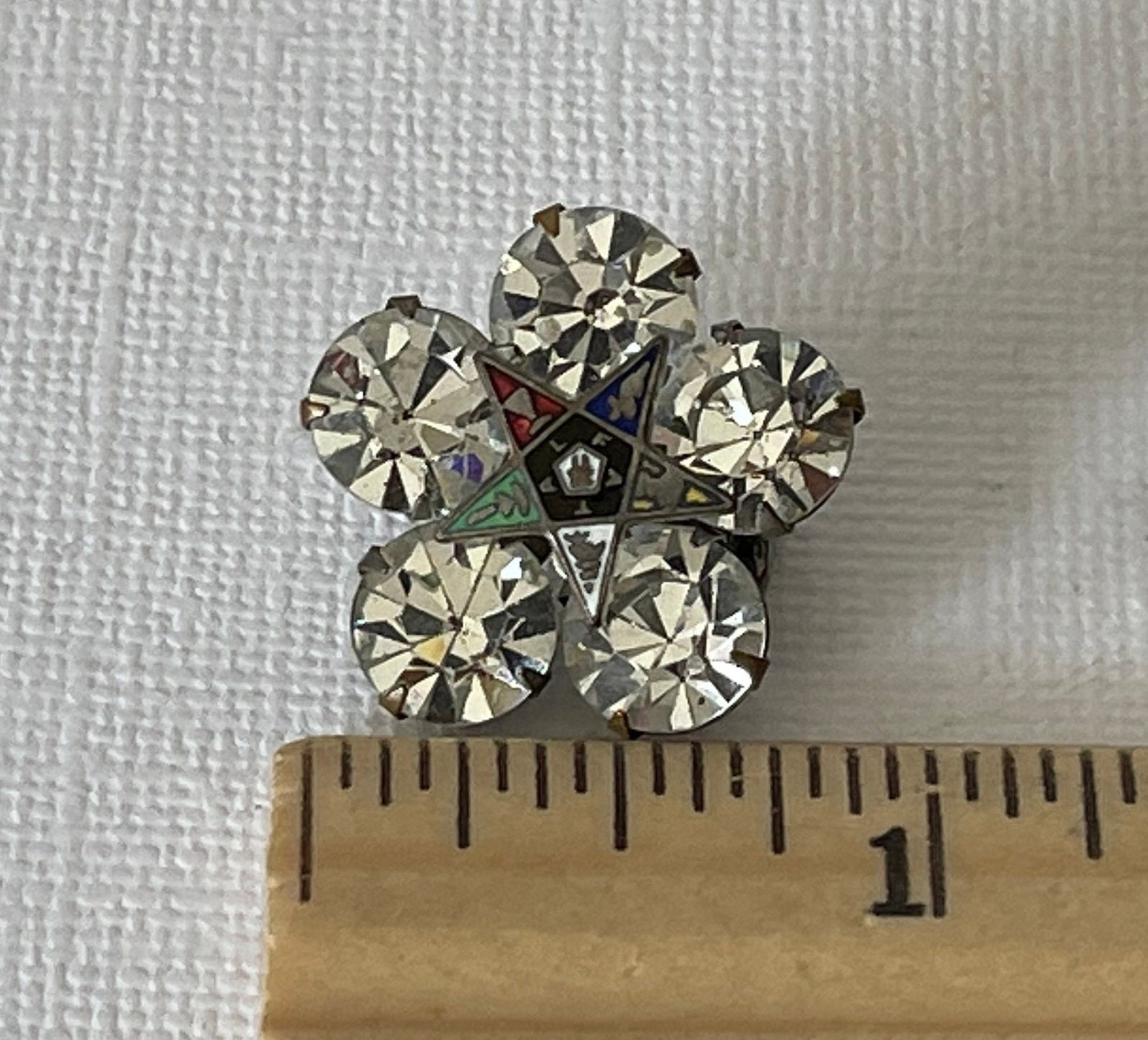 Vintage Order of the Eastern Star Flower Brooch Eastern Star - Etsy