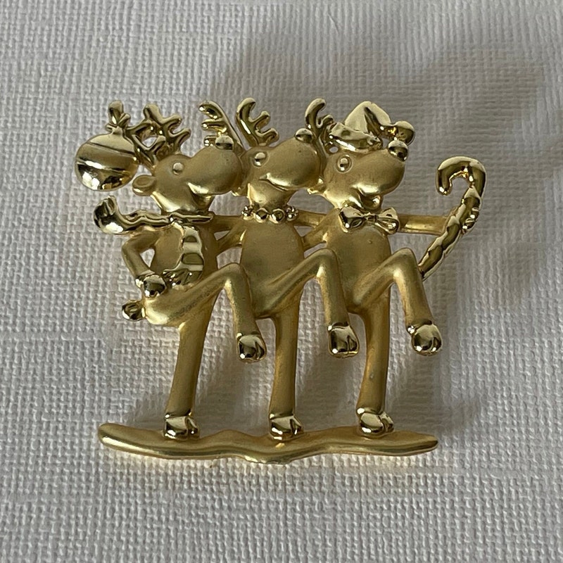 Gold Reindeer - Etsy