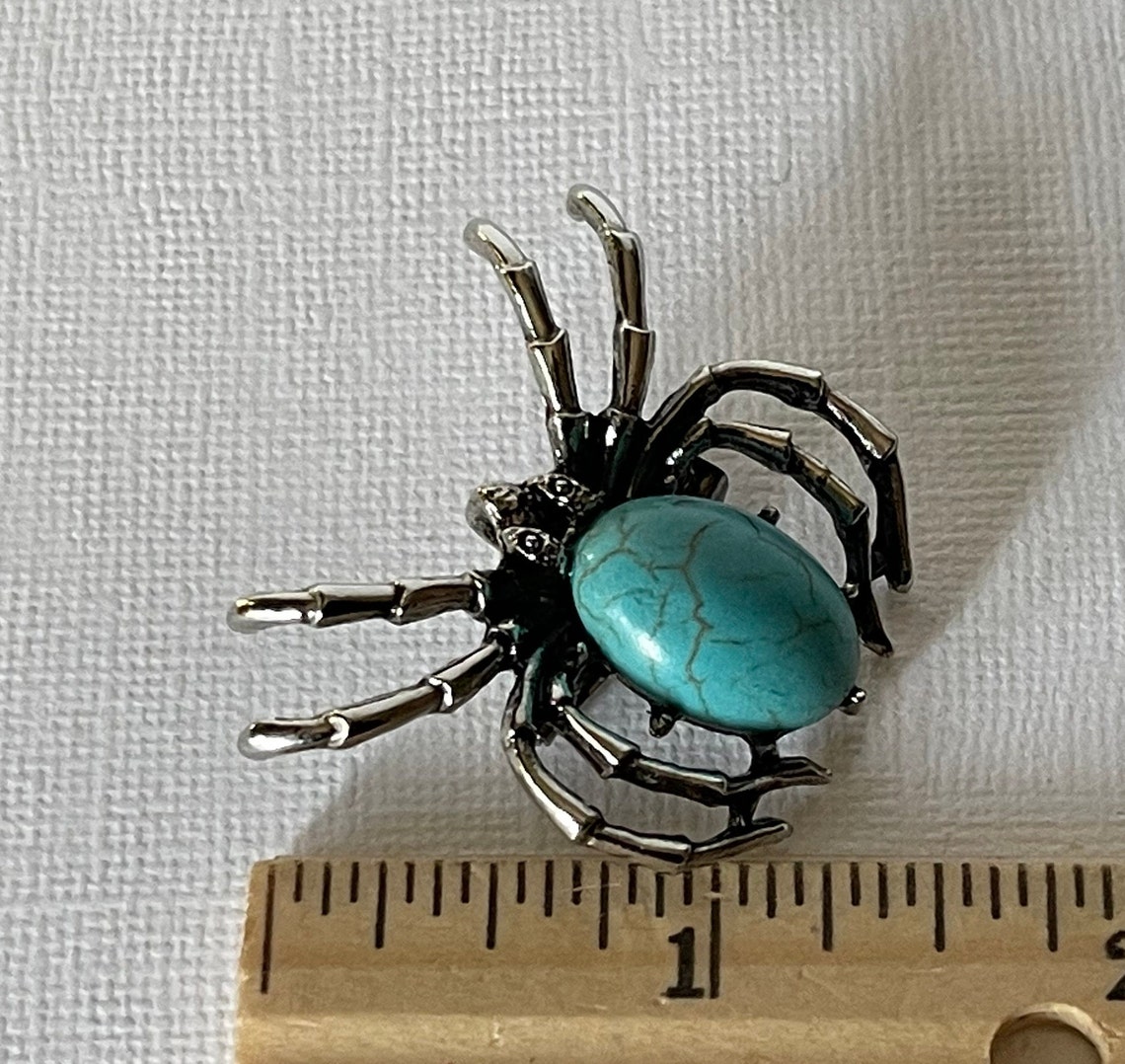 Blue Spider Pin Turquoise Spider Pin Spider Jewelry - Etsy