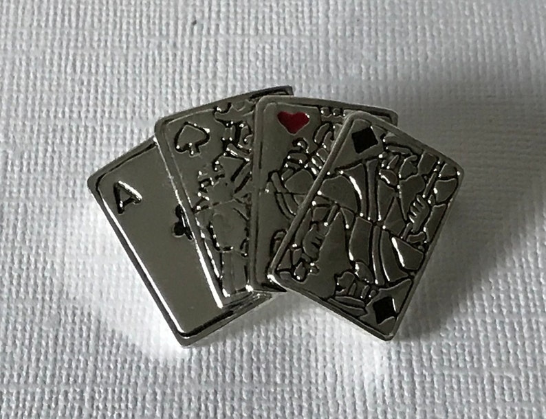 Vintage Signed Danecraft Card Brooch Pin Deck of Cards Brooch | Etsy