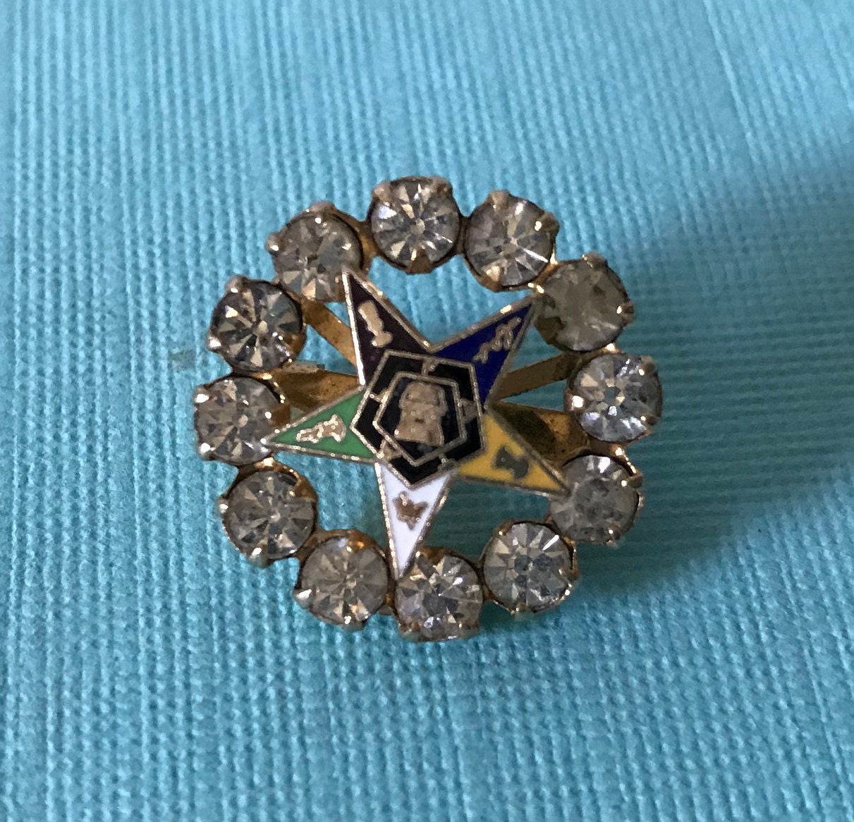 Vintage Order of the Eastern Star Brooch OES Rhinestone - Etsy