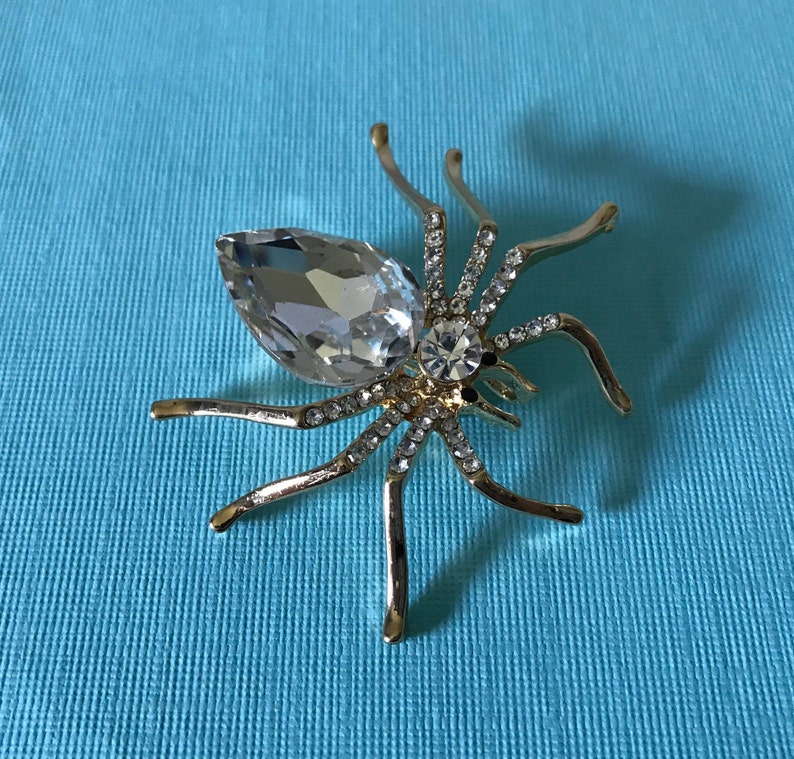 Rhinestone spider pin rhinestone spider brooch bug pin | Etsy