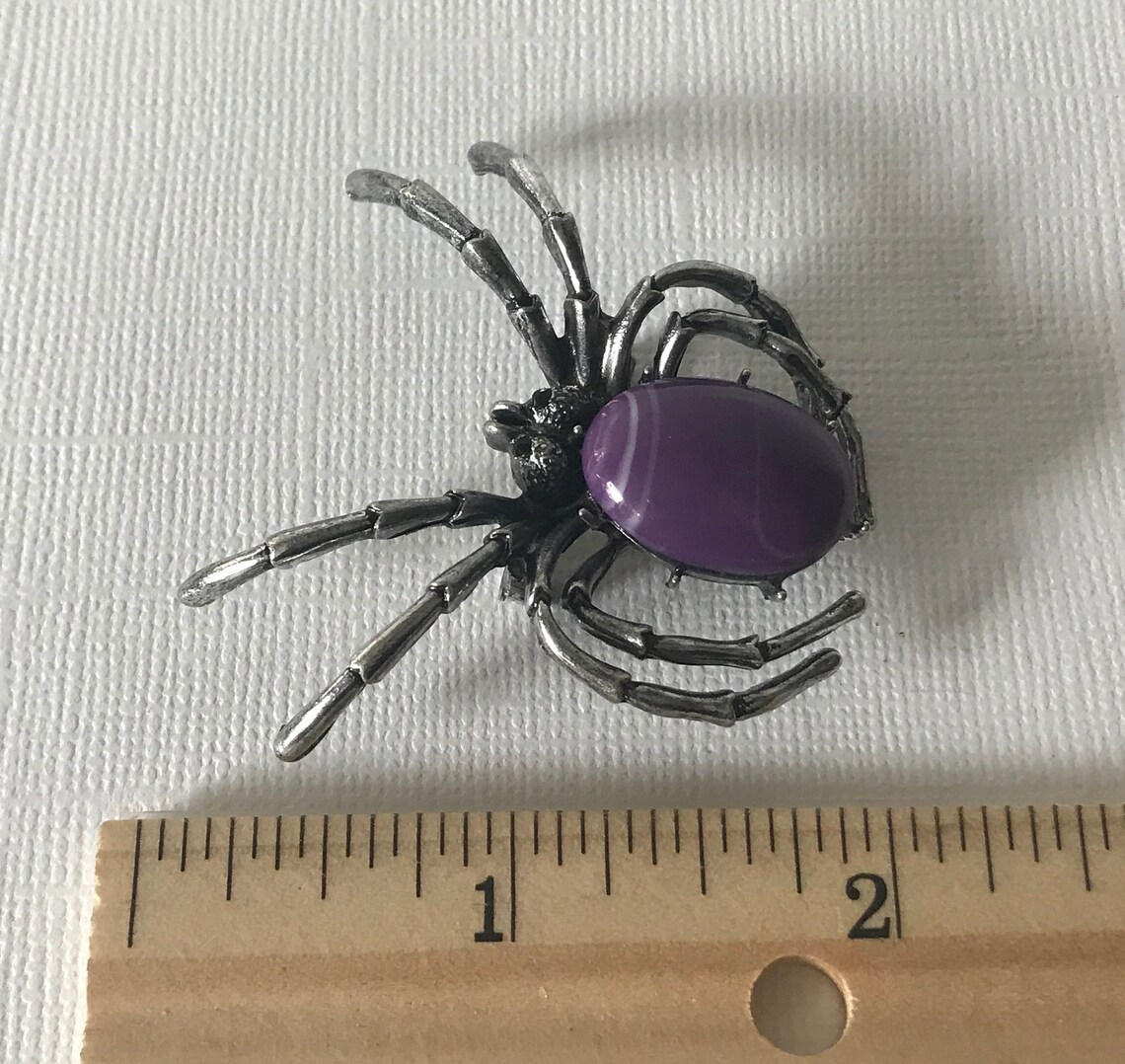 Purple Spider Pin Spider Pin Spider Jewelry Spider Brooch - Etsy