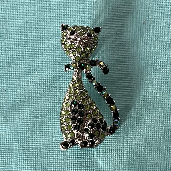 Green Rhinestone Pin - Etsy