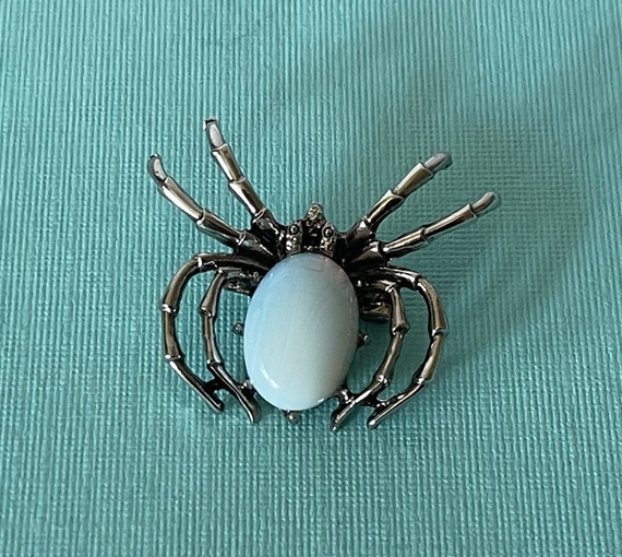 Silver Spider Brooch