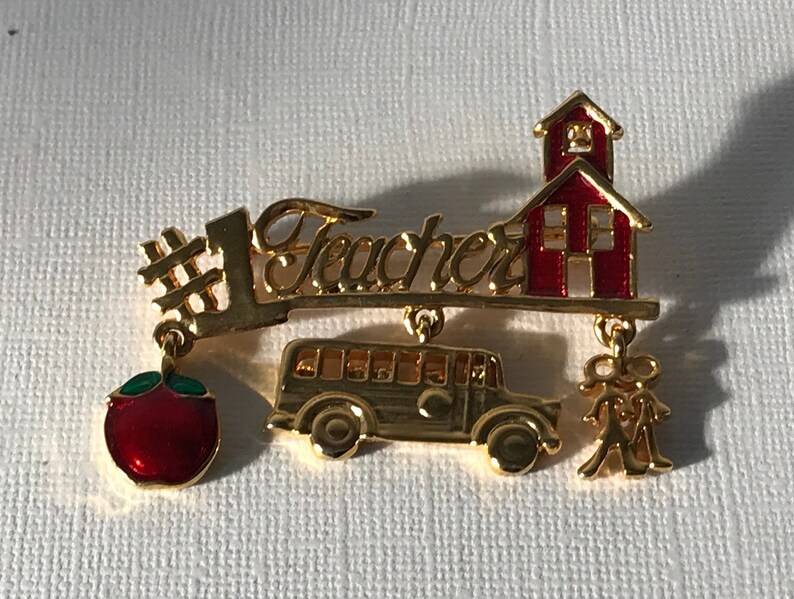 Vintage 1 Teacher Pin Gifts for Teachers Teacher Brooch | Etsy