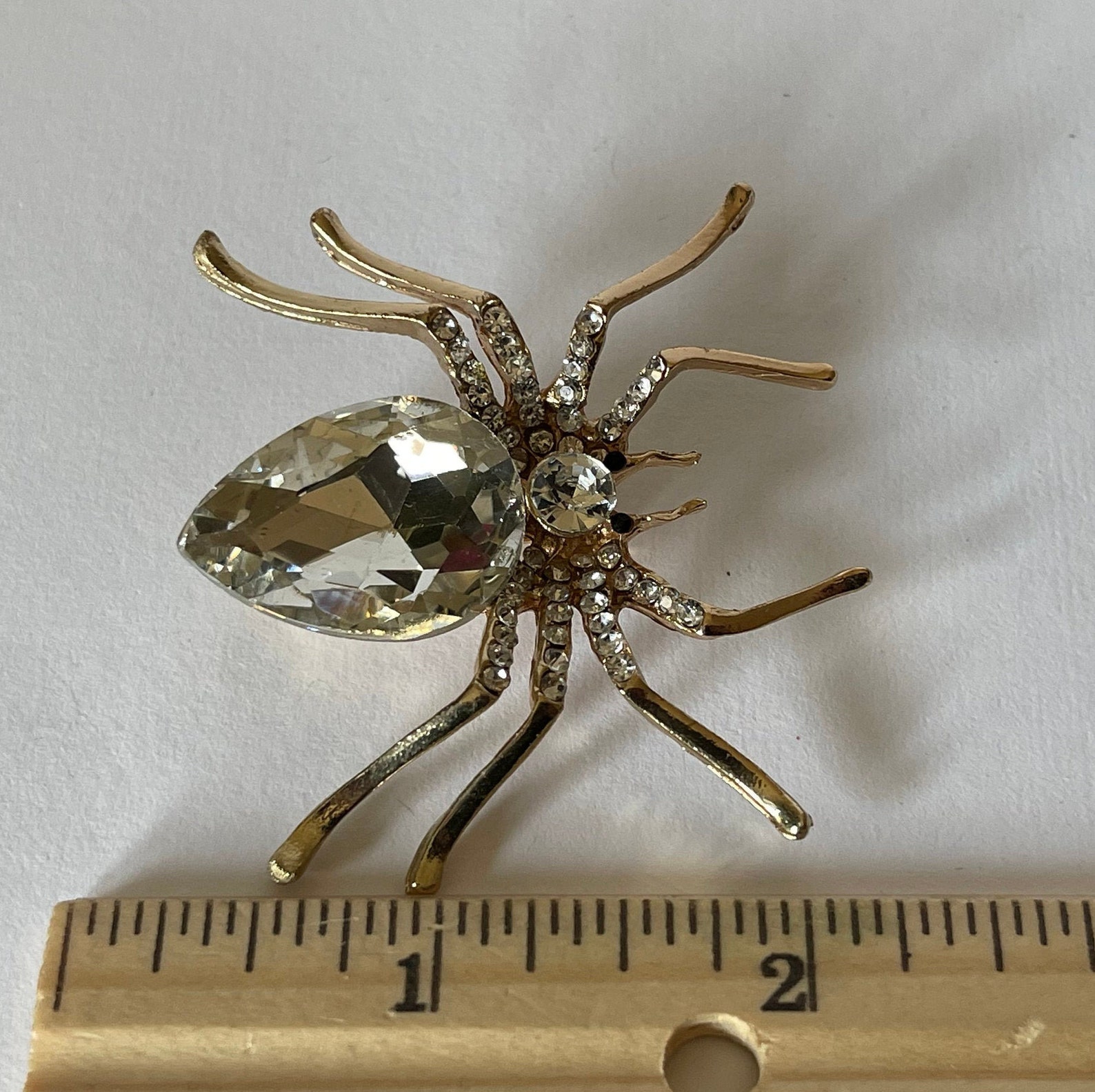 Rhinestone Spider Pin Rhinestone Spider Brooch Bug Pin | Etsy